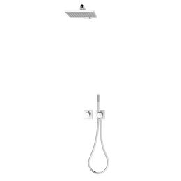 KEUCO IXMO Dusch-Set 8 59653010802 eckig, Thermostatmischer m. Brauseschlauch u. Kopfbrause, verchromt
