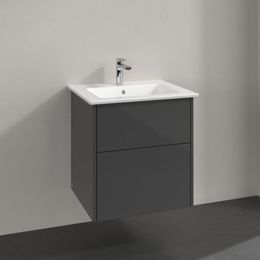 Villeroy & Boch Villeroy & Boch Finero Waschtisch mit Unterschrank 60 cm S00500FPR1 Waschtisch-Set, 2 Ausz&uuml;ge, Glossy Grey,