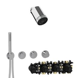 Herzbach MODUL7 PUSH-Thermostat-Set P-SP3 70.702723.1.01 SPOT Multi Chrom