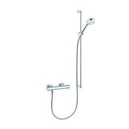 Kludi Logo Shower-Duo 6857805-00 AP, Thermostat Brausearmatur, mit Wandstange 900mm, chrom