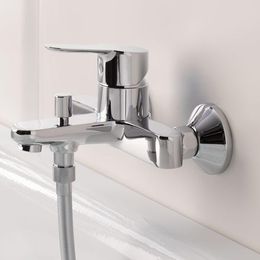 Grohe BauEdge Wannenarmatur 23334000 chrom, mit R&uuml;ckflussverhinderer und Umstellung