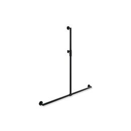 HEWI System 900 Duschhandlauf 900.35M40260CV 1250 x 1184 mm, schwarz tiefmatt, Polyamid wei&szlig; matt