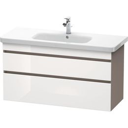 Duravit DuraStyle Waschtisch-Unterschrank DS649502243 113 x 44,8 cm, wei&szlig; hochglanz/basalt matt, 2 Schubk&auml;sten, wandh&auml;ngend