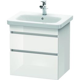 Duravit DuraStyle Waschtisch-Unterschrank DS648002218 58 x 44,8 cm, wei&szlig; hochglanz/wei&szlig; matt, 2 Schubk&auml;sten, wandh&auml;ngend