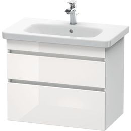 Duravit DuraStyle Waschtisch-Unterschrank DS648102218 73 x 44,8 cm, wei&szlig; hochglanz/wei&szlig; matt, 2 Schubk&auml;sten, wandh&auml;ngend