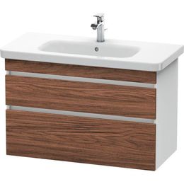 Duravit DuraStyle Waschtisch-Unterschrank DS648202118 93 x 44,8 cm, nussbaum dunkel/wei&szlig; matt, 2 Schubk&auml;sten, wandh&auml;ngend