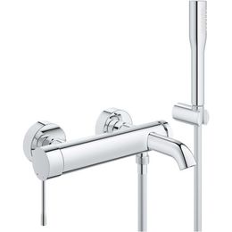 Grohe Essence Wannenarmatur 33628001 chrom, Aufputz, mit Brausegarnitur
