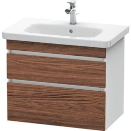 Duravit DuraStyle Waschtisch-Unterschrank DS648102118 73 x 44,8 cm, nussbaum dunkel/wei&szlig; matt, 2 Schubk&auml;sten, wandh&auml;ngend