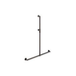 HEWI System 900 Duschhandlauf 900.35M40160ER 1250 x 965 mm, Edelstahl pulverbeschichtet dunkelgrau, schwarz tiefmatt