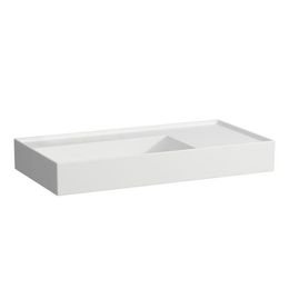Laufen Kartell Waschtisch 8103380001121, 90x46cm, wei&szlig; matt, Ablage rechts, o. Hahnl., Saphirkeramik