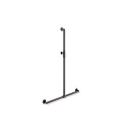 HEWI System 900 Duschhandlauf 900.35M40060ER 1250 x 765 mm, Edelstahl pulverbeschichtet dunkelgrau, schwarz tiefmatt
