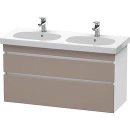Duravit DuraStyle Waschtisch-Unterschrank DS648604318 115 x 45,3 cm, basalt matt/wei&szlig; matt, 2 Schubk&auml;sten, wandh&auml;ngend