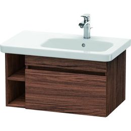 Duravit DuraStyle Waschtisch-Unterschrank DS639302121 73 x 44,8 cm, Becken rechts, nussbaum dunkel, 1 Auszug