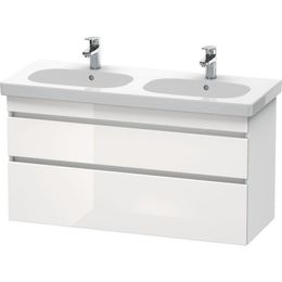 Duravit DuraStyle Waschtisch-Unterschrank DS648602218 115 x 45,3 cm, wei&szlig; hochglanz/wei&szlig; matt, 2 Schubk&auml;sten, wandh&auml;ngend