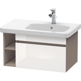 Duravit DuraStyle Waschtisch-Unterschrank DS639302243 73 x 44,8 cm, Becken rechts, wei&szlig; hochglanz/basalt matt, 1 Auszug