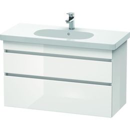 Duravit DuraStyle Waschtisch-Unterschrank DS648502222 100 x 45,3 cm, wei&szlig; hochglanz, 2 Schubk&auml;sten, wandh&auml;ngend
