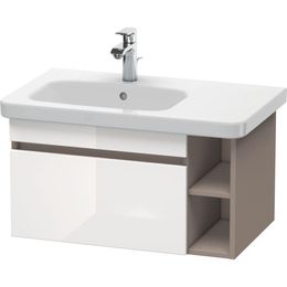 Duravit DuraStyle Waschtisch-Unterschrank DS639402243 73 x 44,8 cm, Becken links, wei&szlig; hochglanz/basalt matt, 1 Auszug
