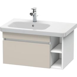 Duravit DuraStyle Waschtisch-Unterschrank DS639409118 73 x 44,8 cm, Becken links, taupe/wei&szlig; matt, 1 Auszug