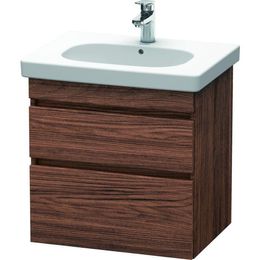 Duravit DuraStyle Waschtisch-Unterschrank DS648302121 60 x 45,3 cm, nussbaum dunkel, 2 Schubk&auml;sten, wandh&auml;ngend