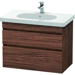 Duravit DuraStyle Waschtisch-Unterschrank DS648402121 80 x 45,3 cm, nussbaum dunkel, 2 Schubk&auml;sten, wandh&auml;ngend