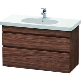 Duravit DuraStyle Waschtisch-Unterschrank DS648502121 100 x 45,3 cm, nussbaum dunkel, 2 Schubk&auml;sten, wandh&auml;ngend