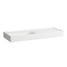 Laufen Kartell Waschtisch 8133320001121, 120x46cm, wei&szlig;, Ablage rechts, ohne Hahnloch, Saphirkeramik