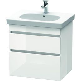 Duravit DuraStyle Waschtisch-Unterschrank DS648302222 60 x 45,3 cm, wei&szlig; hochglanz, 2 Schubk&auml;sten, wandh&auml;ngend