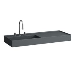 Laufen Kartell Waschtisch H8133327581111 120x46cm, Ablage rechts, ohne &Uuml;berlauf, 1 Hahnloch, graphit matt