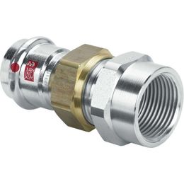 Viega Prestabo Verschraubung 643515 54 mm x Rp 2, Stahl unlegiert, flachdichtend, SC-Contur, Mehrkant