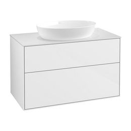 Villeroy & Boch Villeroy und Boch Finion Waschtischunterschrank FA0100GF 100x60,3cm, Abdeckplatte white matt, Glossy white lacquer