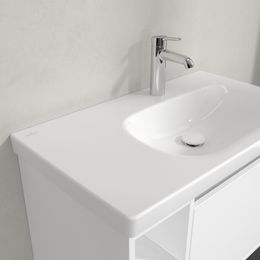 Villeroy & Boch Villeroy und Boch Skyla Waschtisch 5A52R201 80x46cm, f&uuml;r 3-Loch-Armatur, ohne &Uuml;berlauf, Wei&szlig; Alpin