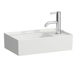 Laufen Kartell Handwaschbecken 8153347571121, 46x28cm wei&szlig; matt, o. Hahnl. rechts, Saphirkeramik