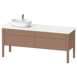 Duravit Luv Waschtisch-Unterschrank LU9568L5454 173,3x57cm, 2 Schubk&auml;sten, 2 Ausz&uuml;ge, stehend, links, Mandel Seidenmatt
