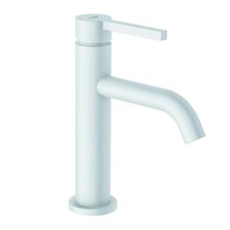 Kludi NOVA FONTE Pura 100 Waschtischarmatur 202885315 mattwei&szlig;, Push Open Ablaufgarnitur