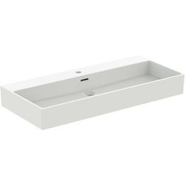 Ideal Standard Extra Waschtisch R0553V1 1 Hahnloch, mit &Uuml;berlauf, geschliffen, seidenwei&szlig;