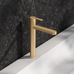 KEUCO IXMO Flat Einhebel-Waschtischmischer 59510253100 Ausladung 159mm, ohne Ablaufgarnitur, messing geb&uuml;rstet