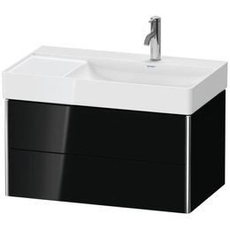 Duravit XSquare Waschtisch-Unterschrank XS416904040 78,4x39,7x46cm, 2 Schubk&auml;sten, schwarz hochglanz