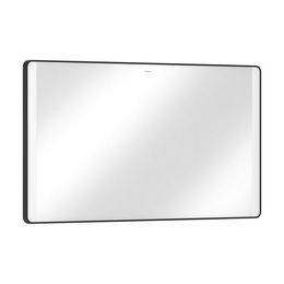Hansgrohe Xarita Lite Q Spiegel 54965670 mit seitlicher LED-Beleuchtung, mattschwarz, B 1200 x H 700 x T 30 mm, 14 W