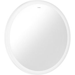 Hansgrohe Xarita Lite Q Spiegel 54966700 mit runder LED-Beleuchtung, mattwei&szlig;, B 700 x H 700 x T 30 mm, 20 W