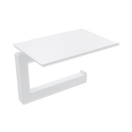 HEWI System 900 Q WC-Papierhalter 900Q21.00260DX pulverbeschichtet wei&szlig; tiefmatt, aus Edelstahl, mit Deckel 140x106x100mm