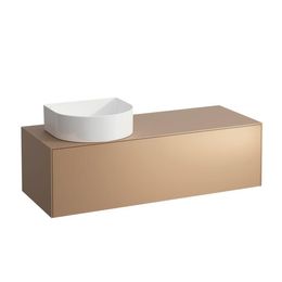 Laufen Sonar Schubladenelement/Sideboard H4054220340411 117,5x34x45,5cm, Ausschnitt links, Kupfer