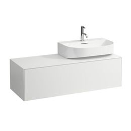 Laufen Sonar Schubladenelement/Sideboard H4054530341701 117,5x34x45,5cm, Ausschnitt rechts, Wei&szlig; matt