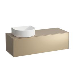 Laufen Sonar Schubladenelement/Sideboard H4054220340401 117,5x34x45,5cm, Ausschnitt links, Gold