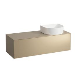Laufen Sonar Schubladenelement/Sideboard H4054230340401 117,5x34x45,5cm, Ausschnitt rechts, Gold