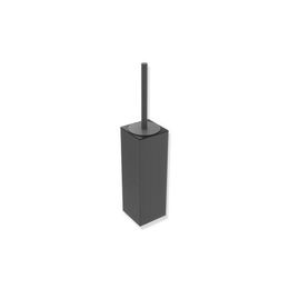 HEWI System 900 Q WC-B&uuml;rstengarnitur 900Q20.00260SC pulverbeschichtet dunkelgrau perlglimmer tiefmatt, Edelstahl, 90x438x100mm