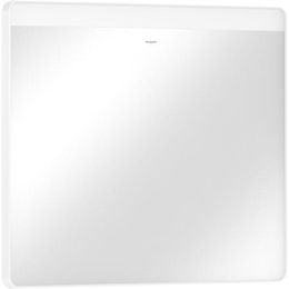 Hansgrohe Xarita Lite Q Spiegel 54958700 mit horizontaler LED-Beleuchtung, mattwei&szlig;, B 800 x H 700 x T 30 mm, 8 W