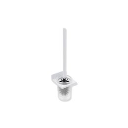 HEWI System 900 Q B&uuml;rstengarnitur 900Q20.00060DX pulverbeschichtet wei&szlig; tiefmatt, Halter aus Metall, 105x436x118mm