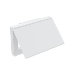 HEWI System 900 Q WC-Papierhalter 900Q21.00160DX pulverbeschichtet wei&szlig; tiefmatt, aus Edelstahl, mit Deckel 140x90x23mm