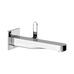 KEUCO IXMO Flat Waschtischarmatur 59516011302 Ausladung 225 mm, verchromt, Wandmontage, eckige Rosette