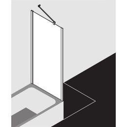 Kermi Liga Seitenwand verk&uuml;rzt LITVD07016VPK 70x160cm, silber hochglanz, ESG klar Clean, auf Badewanne
